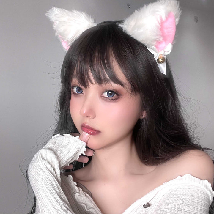 P-140 Plush cat ear bell hairband – lovingocean