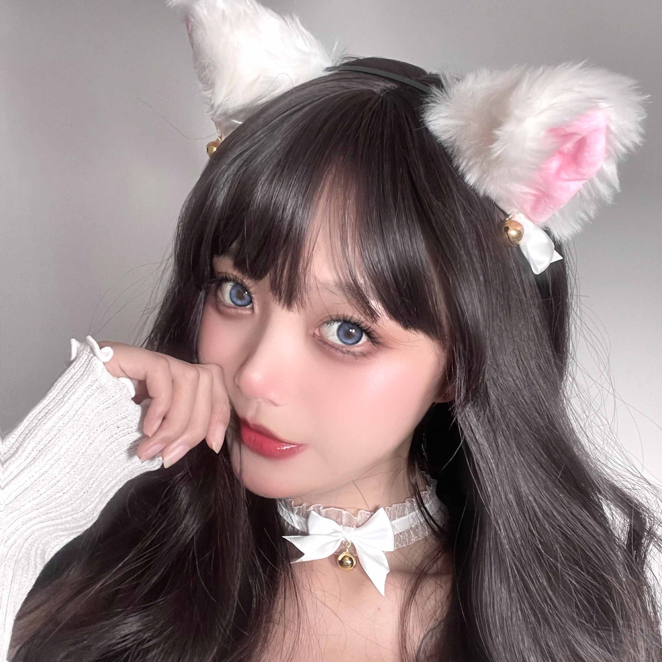 P-140 Plush cat ear bell hairband – lovingocean